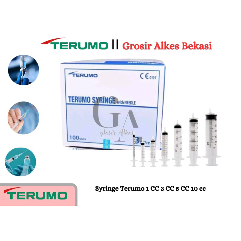Jual Spuit Syringe With Needle Alat suntik Terumo 1 cc, 3 cc, 5 cc, 10 ...