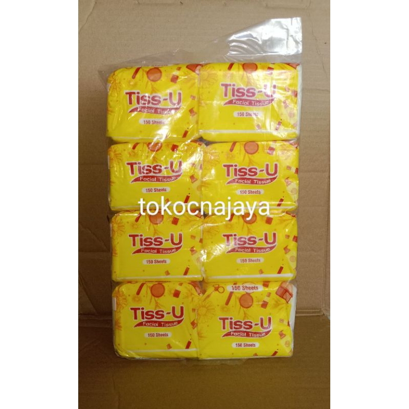 Jual (8 PACK) Facial Tissue Tisu Wajah Pop Up Merek Tiss-U isi 150 ...