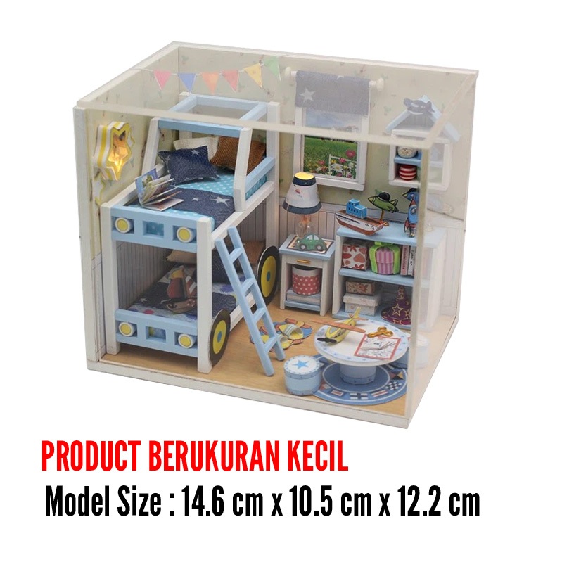 Jual Cute Room Miniatur Rumah Boneka 3D Wooden Doll House DIY M019 ...