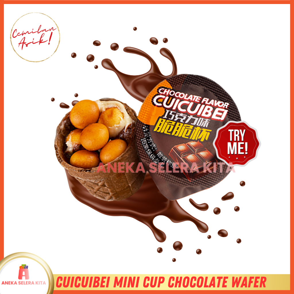 Jual Cuicuibei Mini Cup Chocolate Wafer 6g (pcs) | Shopee Indonesia