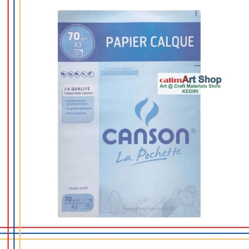 Jual KERTAS KALKIR/TRACING PAPER CANSON LA POCHETTE 70gsm A3 | Shopee ...