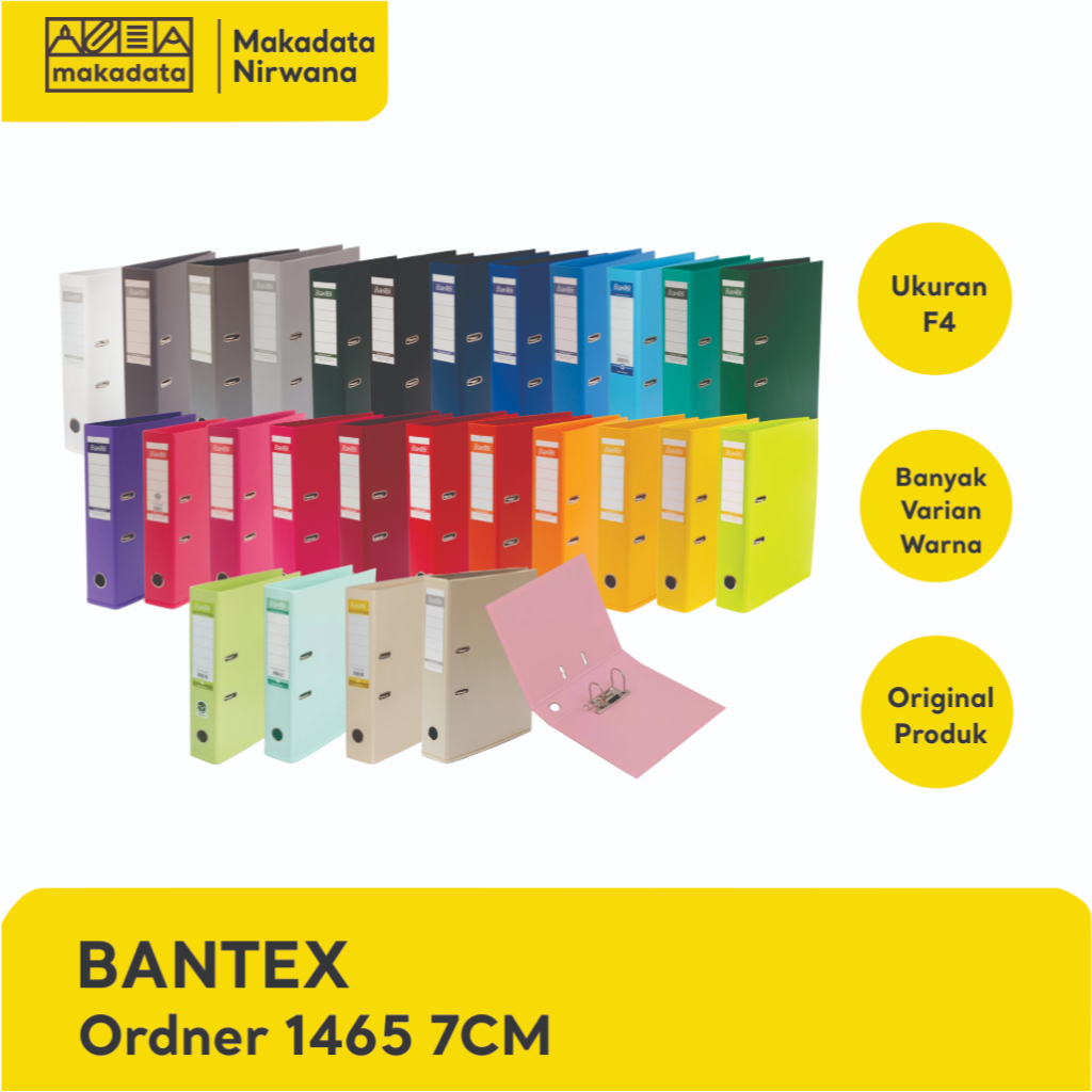 Jual BANTEX ORDNER PVC F4 1465 FOLIO - 7CM ANEKA WARNA (1 PCS) | Shopee Indonesia