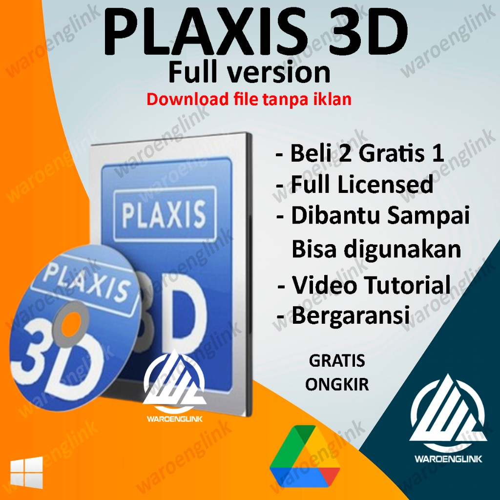 Jual Bentley Plaxis 3D | Video Install | Windows | Full Version | Lifetime | Shopee Indonesia