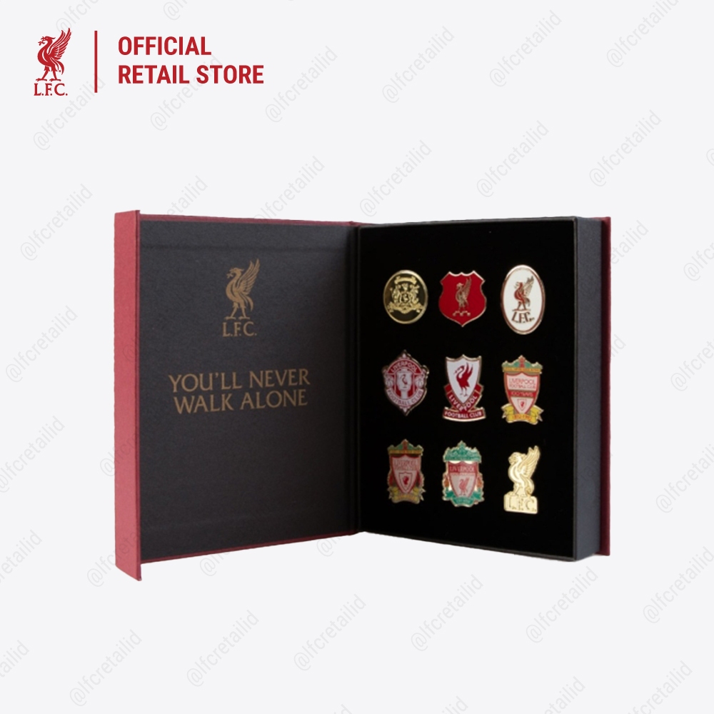 Jual Liverpool FC 9Pk Crest Badge Set - Official LFC Accessories Badge ...