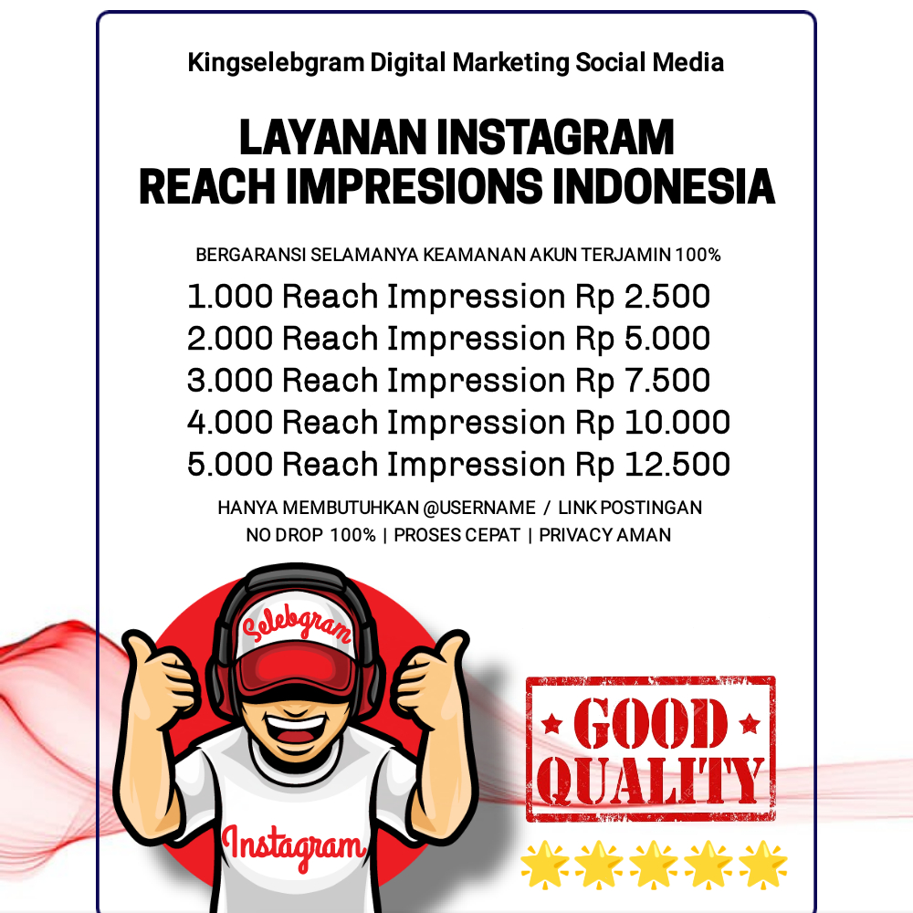 Jual KINGSELEBGRAM - INSTAGRAM REACH IMPRESSION INDONESIA PERMANEN NON DROP | Shopee Indonesia