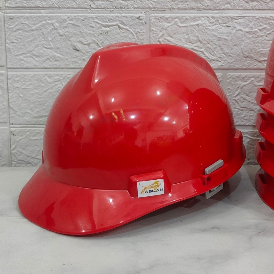 Jual Helm Proyek (include inner ring) / Safety Helmet - Merah Aslan ...