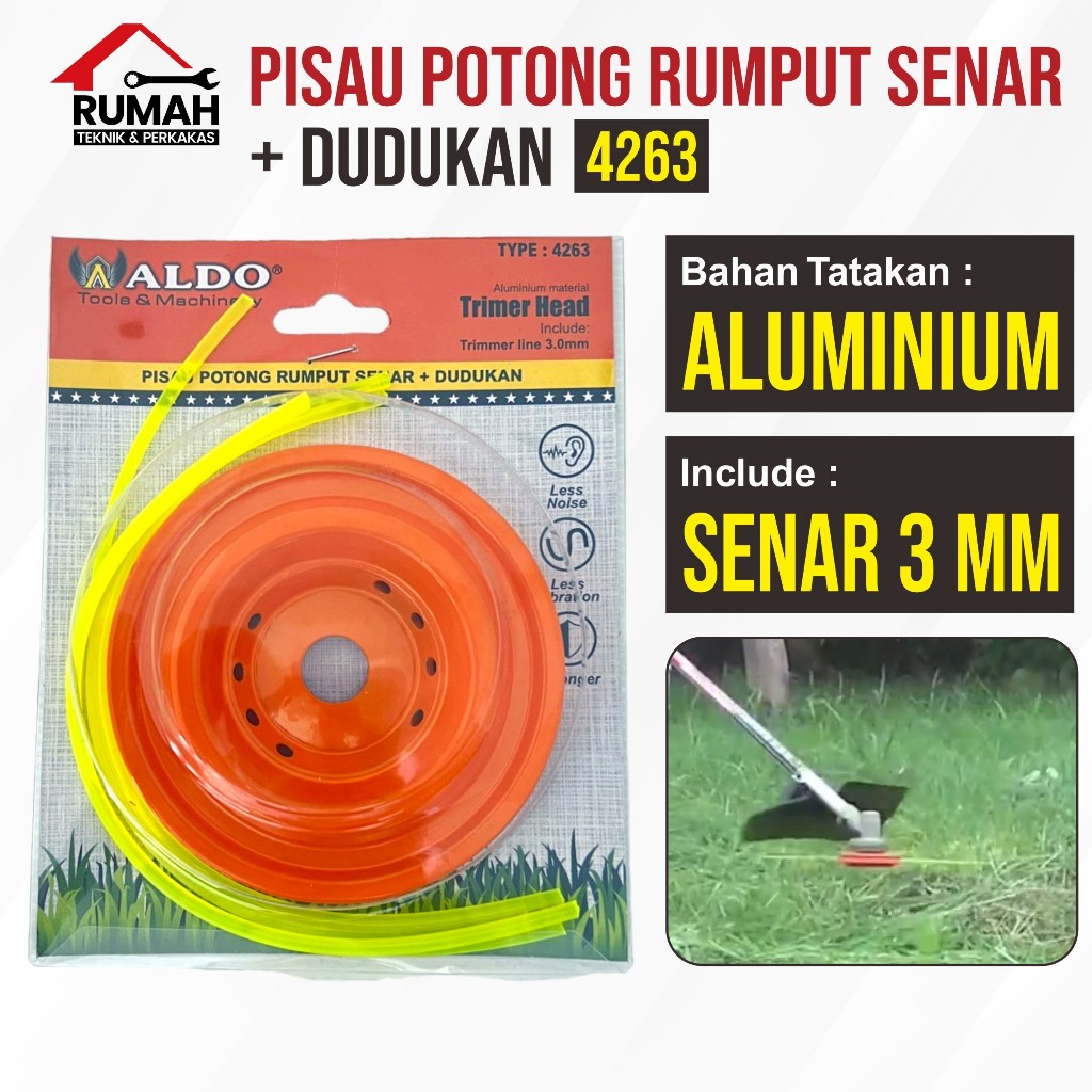 Jual PISAU POTONG RUMPUT SENAR + TATAKAN 4263 (3mm) / piringan dudukan ...