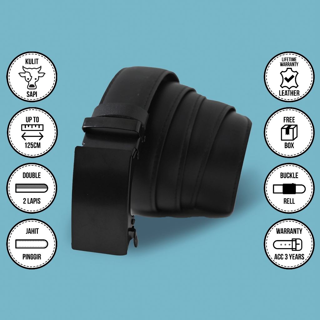 Jual GK Formal Belt REL - Sabuk Kulit Asli Rel/Belt Rel/Gesper Kulit ...