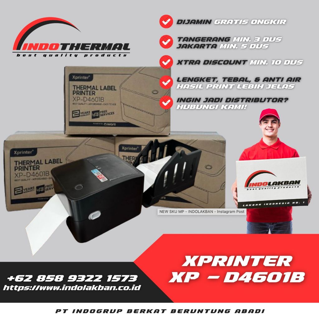 Jual XPRINTER XP D4601B - Printer Thermal Label Sticker / Barcode ...