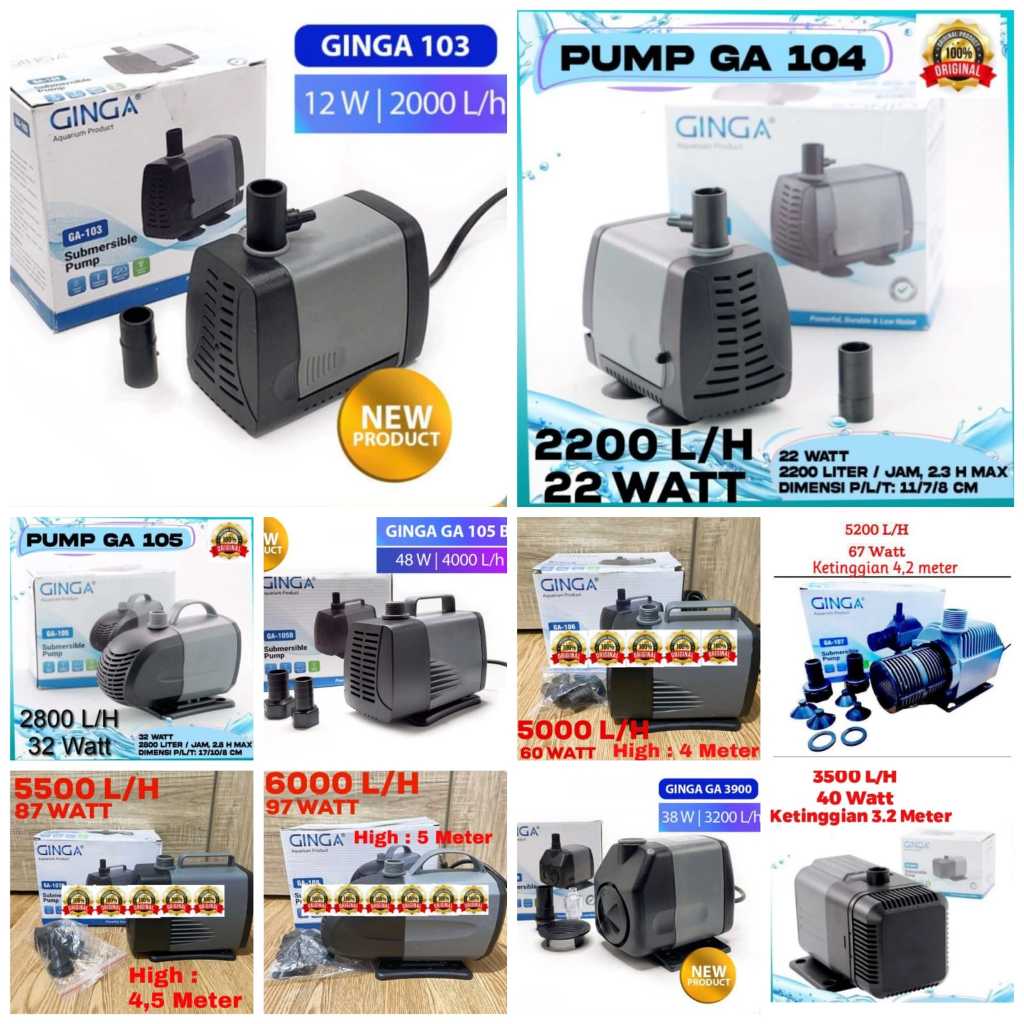 Jual Mesin Pompa Celup GINGA GA 103 104 105 105B 106 107 107B 108 3900 ...