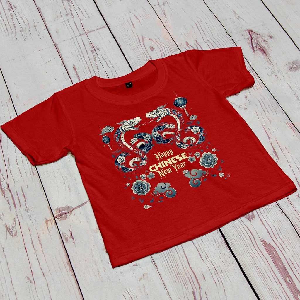 Jual Kaos Spesial Imlek 2025 Shio Ular Kenakan Baju Desain Keren di ...
