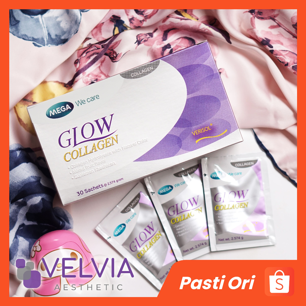 Jual Glow Collagen Suplemen Kolagen Kulit Mega by We Care | Shopee ...