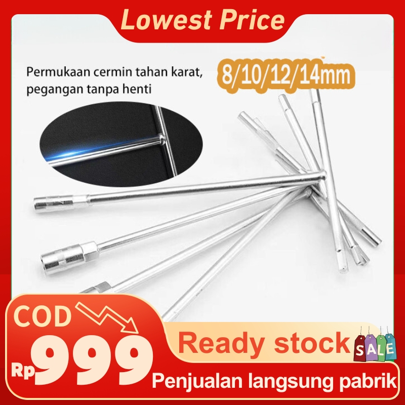 Jual 【 Ready stock】paket Kunci T Sock 4psc set(8 /10 /12/ 14mm)/T-Type Wrench Kunci pas soket ...