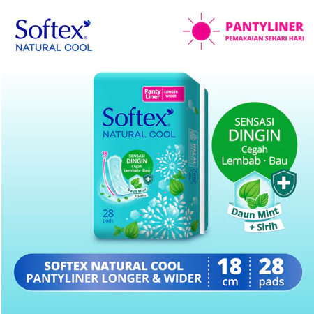 Jual Softex Natural Cool Pantyliner Sensasi Dingin Cegah Lemabap + Bau ...