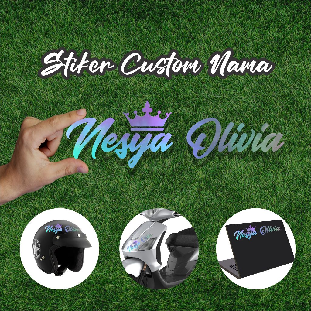 Jual Stiker Custom/Request Nama Sendiri Anti Air Timbul Stiker Variasi ...