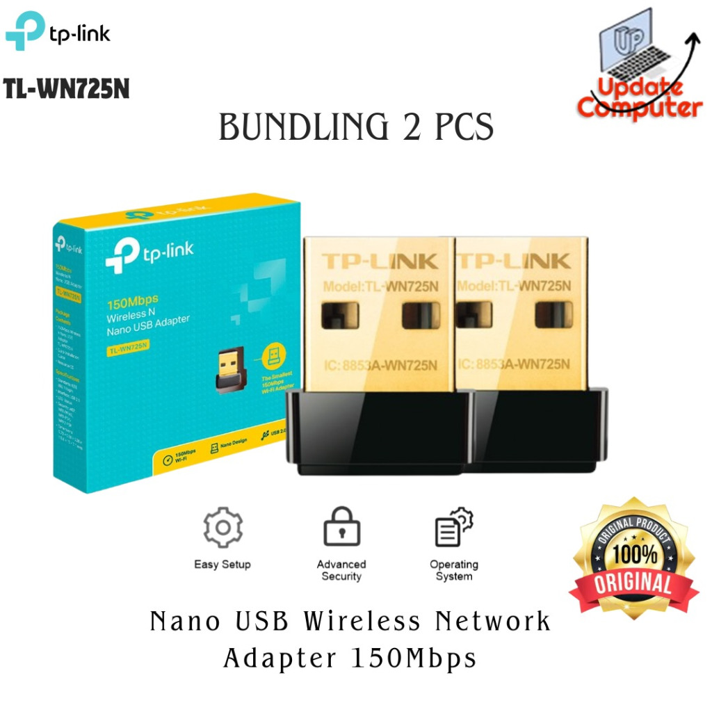 Jual TP-Link TL-WN725N - Nano USB Wireless Network Adapter 150Mbps ...