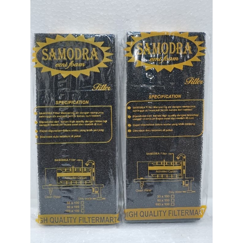 Jual Kapas Busa Filter Hitam 25X11X3Cm / Kapas Aquarium / Busa Aquarium ...