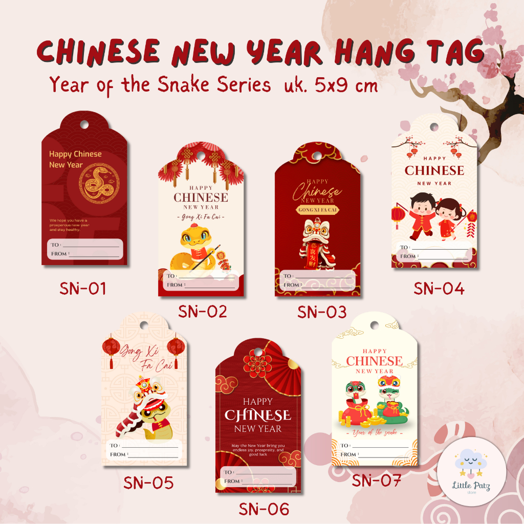 Jual NEW2025!!CHINESE NEW YEAR HANG TAG DESIGN!!! Hang Tag CNY VINTAGE ...