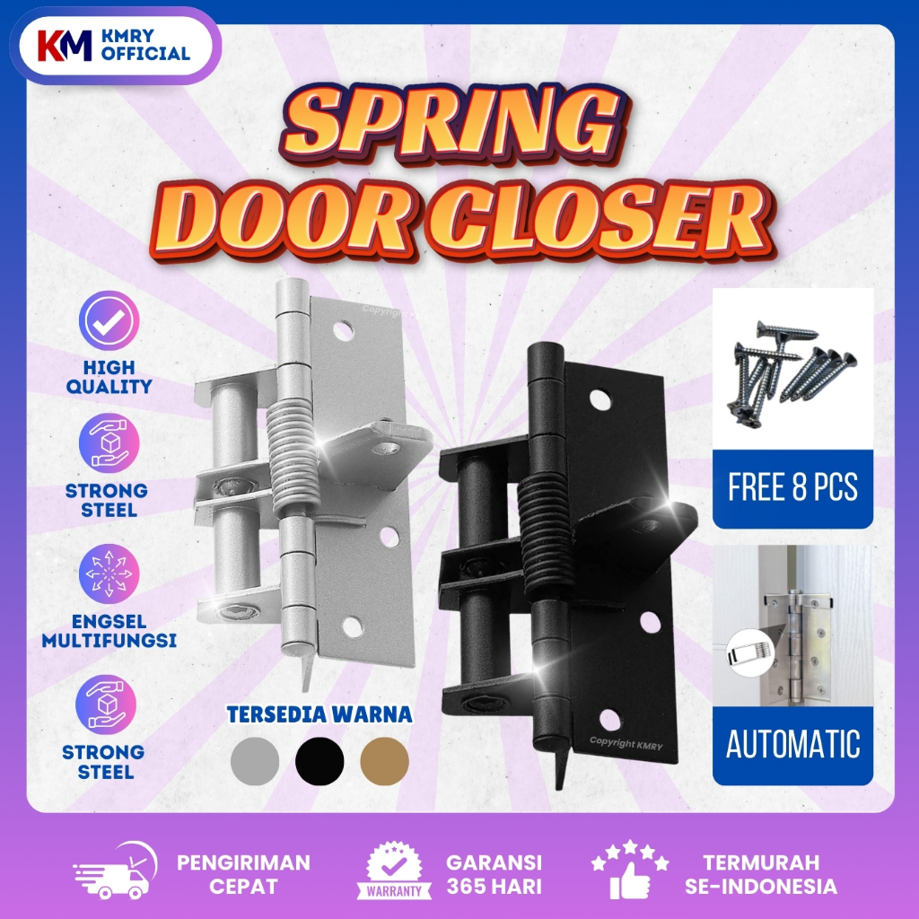 Jual KMRY Engsel Pintu Otomatis Spring Door Closer Metal Penutup Pintu ...