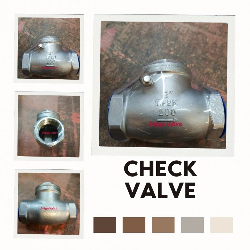 Jual Check Valve Ukuran 4" Inch Drat Stainless 304 CF8M | Shopee Indonesia