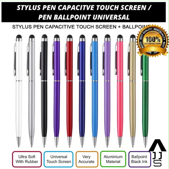 Jual MV Pen Stylus 2in1 Hp Pena Ballpoint Touch Screen Pulpen Sensitive ...