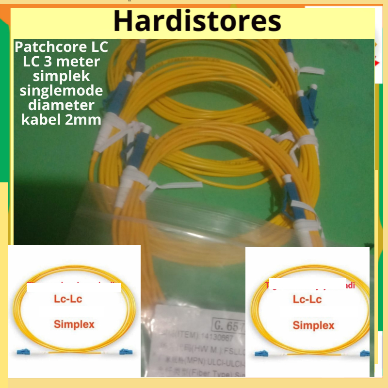 Jual Patchcore LC LC 3 meter simplek singlemode diameter kabel 2mm ...
