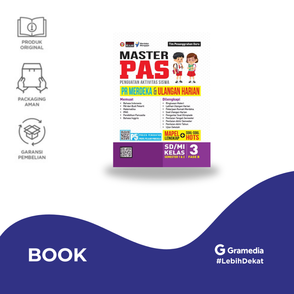 Jual Buku Master PAS PR Merdeka dan Ulangan Harian untuk SD/MI Kelas 3 Fase B - Gramedia Jember ...