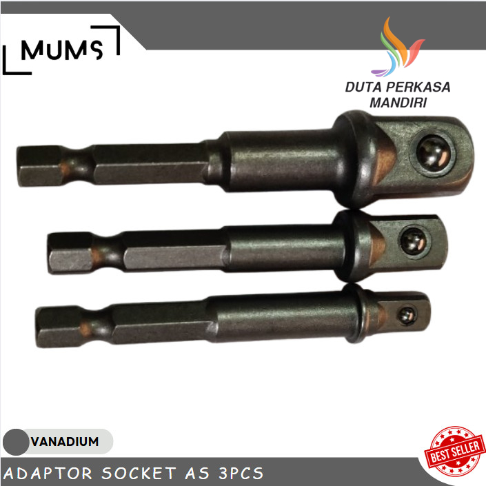 Jual DPM - Adaptor Socket As 1/4" Mata Ukuran 1/4" 3/8" 1/2" Impact ...