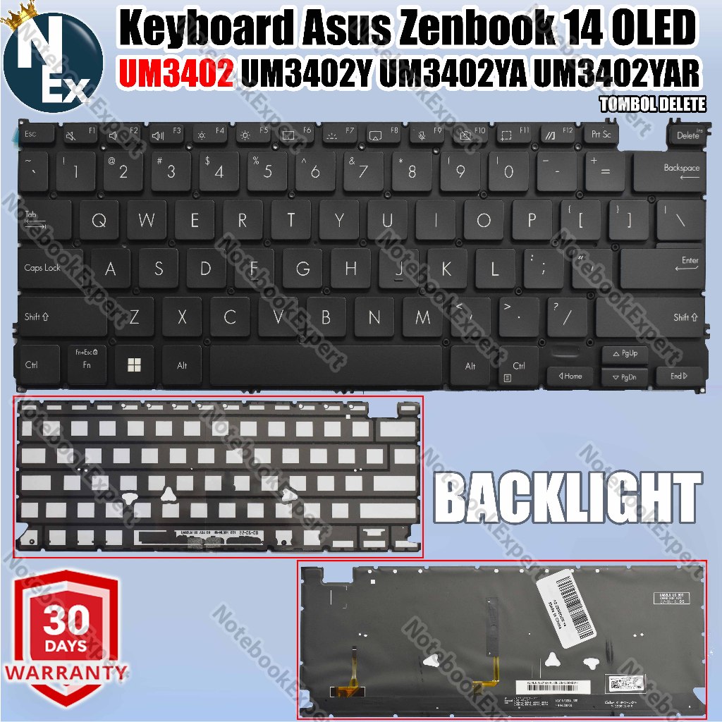 Jual Keyboard Asus Zenbook 14 OLED UM3402 UM3402Y UM3402YA UM3402YAR ...