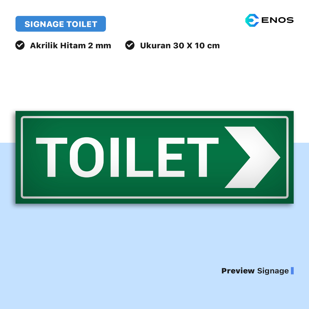 Jual RB SIGN SIGNAGE TOILET WC AKRILIK PRINT UV ANTI AIR PREMIUM 30 X ...