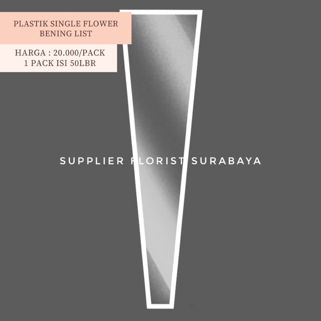 Jual [1 PACK ISI +-50 LEMBAR] PLASTIK SINGLE FLOWER PLASTIC BENING ROSE ...