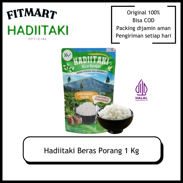Jual HADIITAKI Beras porang Rice Konjac shirataki beras diet 1 Kg 28 ...