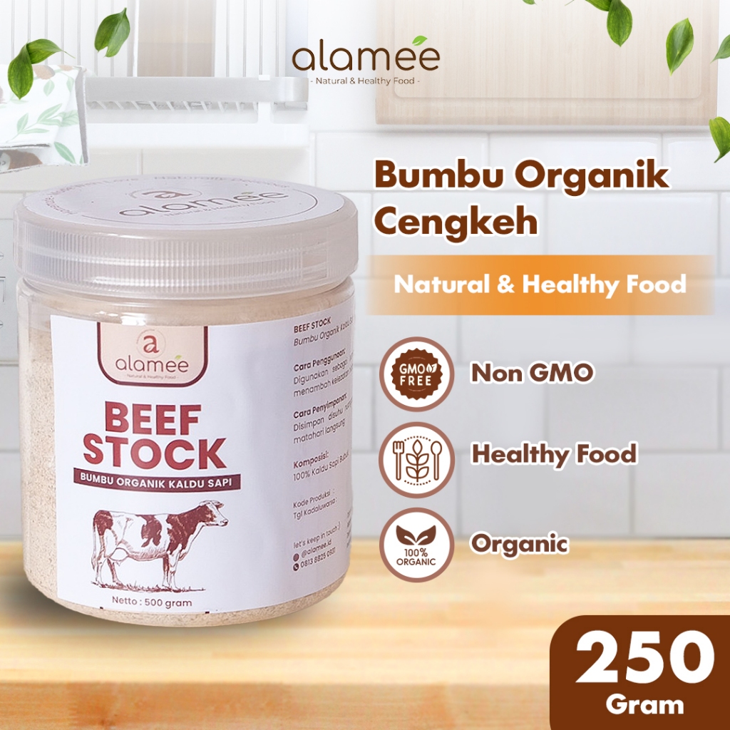 Jual ALAMEE Kaldu Sapi Non MSG Bumbu Dapur Organik Beef Powder Praktis ...