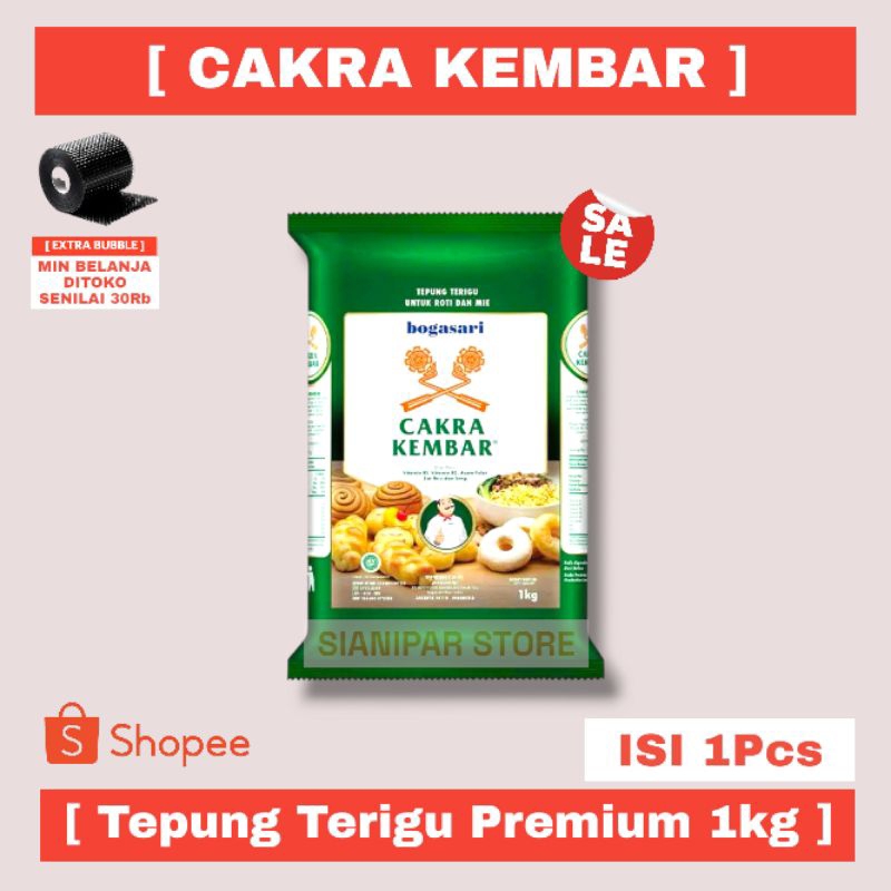Jual CAKRA KEMBAR Tepung Terigu Premium Pck 1kg 1000gr | Shopee Indonesia