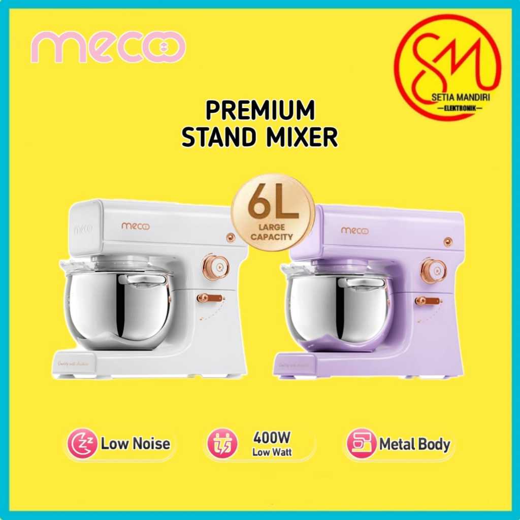 Jual MECOO Aesthetic Premium Stand Mixer 6 Liter Smart LED Silent Motor ...