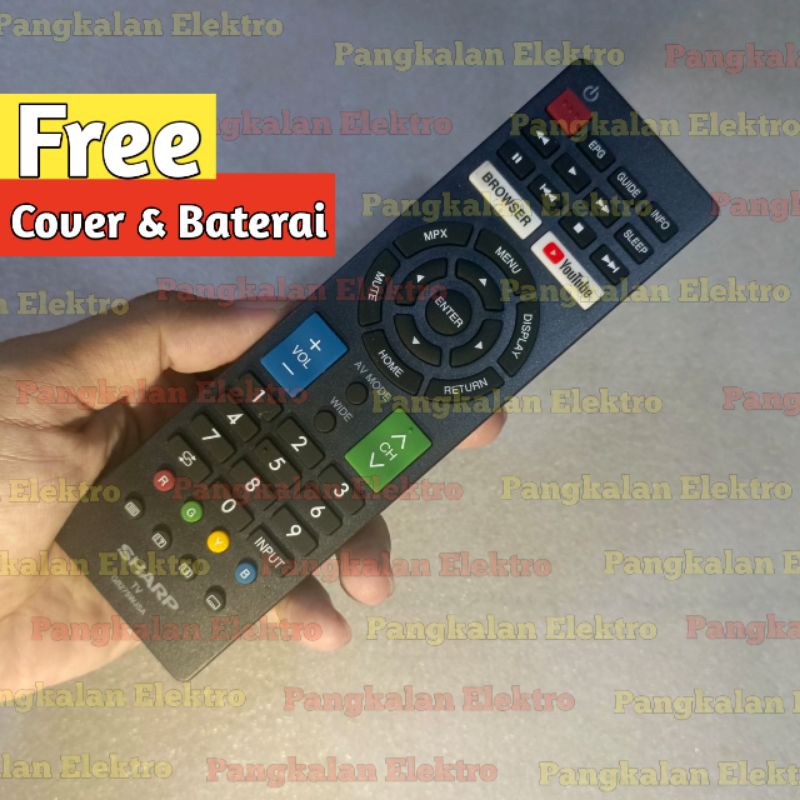 Jual REMOTE TV SHARP SMART TV GB275WJSA ASLI ORIGINAL FREE COVER FREE ...