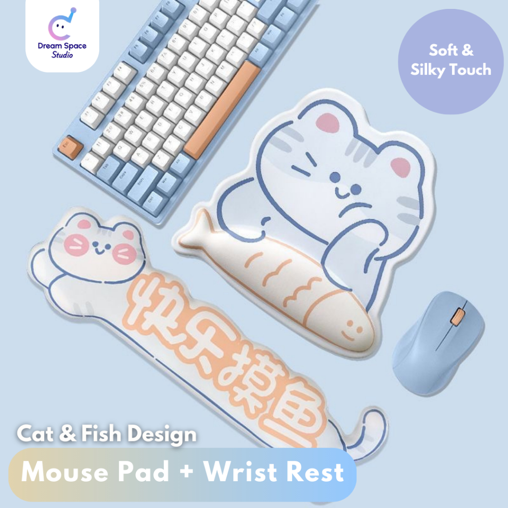 Jual Dreamspace Studio Mousepad Bantalan Tangan Komputer Cutie Cat Cute ...