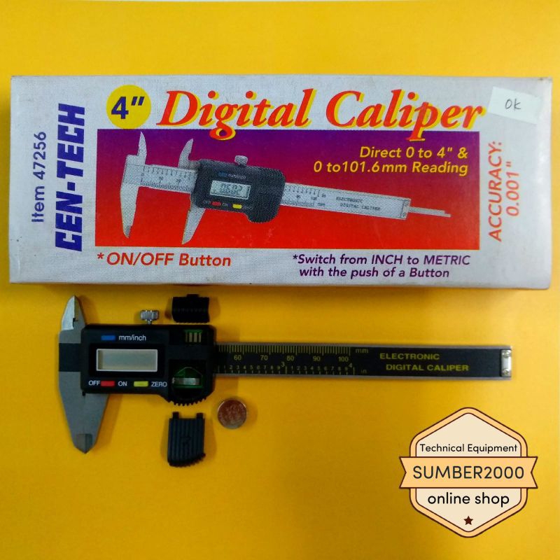 Jual DIGITAL CALIPER 100MM 0.01MM METRIC - 4 INCH 0.001" STAINLESS ...