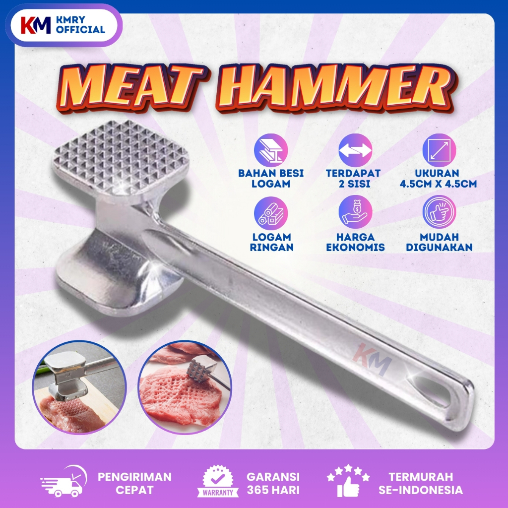 Jual KMRY Palu Daging Meat Hammer Stainless Alat Gepukan Pelunak Daging ...