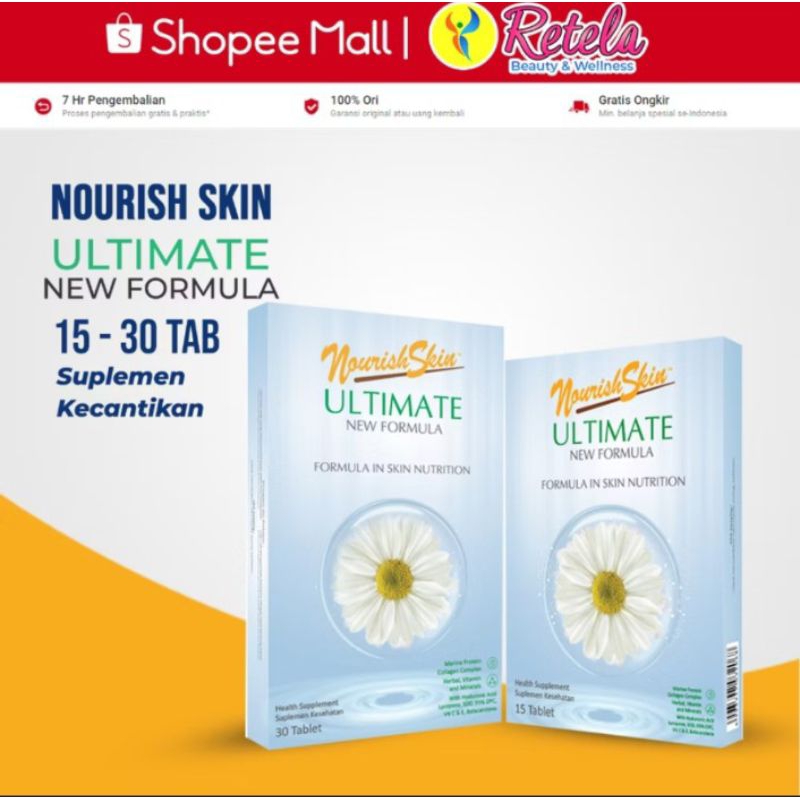 Jual NOURISH SKIN ULTIMATE NEW 15 TABLET | Shopee Indonesia