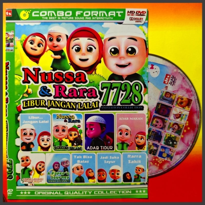 Jual Kaset Film Kartun Anak Koleksi Nussa & Rara Vol. 7728 Edisi Libur Jangan Lalai Campuran isi ...