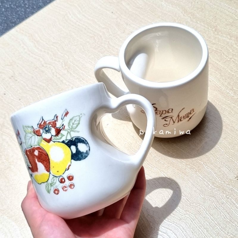 Jual 2 PCS MUG SET CINTA PAPAMAMA mug lucu mug motif mug murah mug set ...