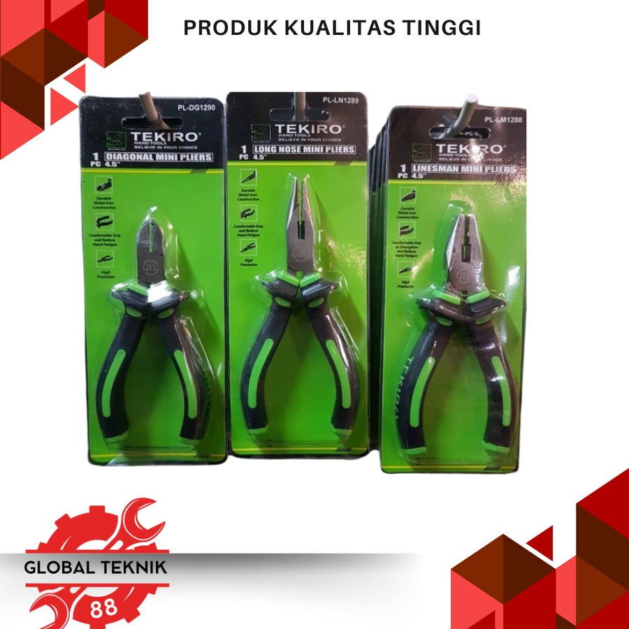 Jual PAKET 3PCS Tang Mini 4.5'' 4.5inch KOMBINASI LANCIP POTONG Gagang Karet - TEKIRO | Shopee ...