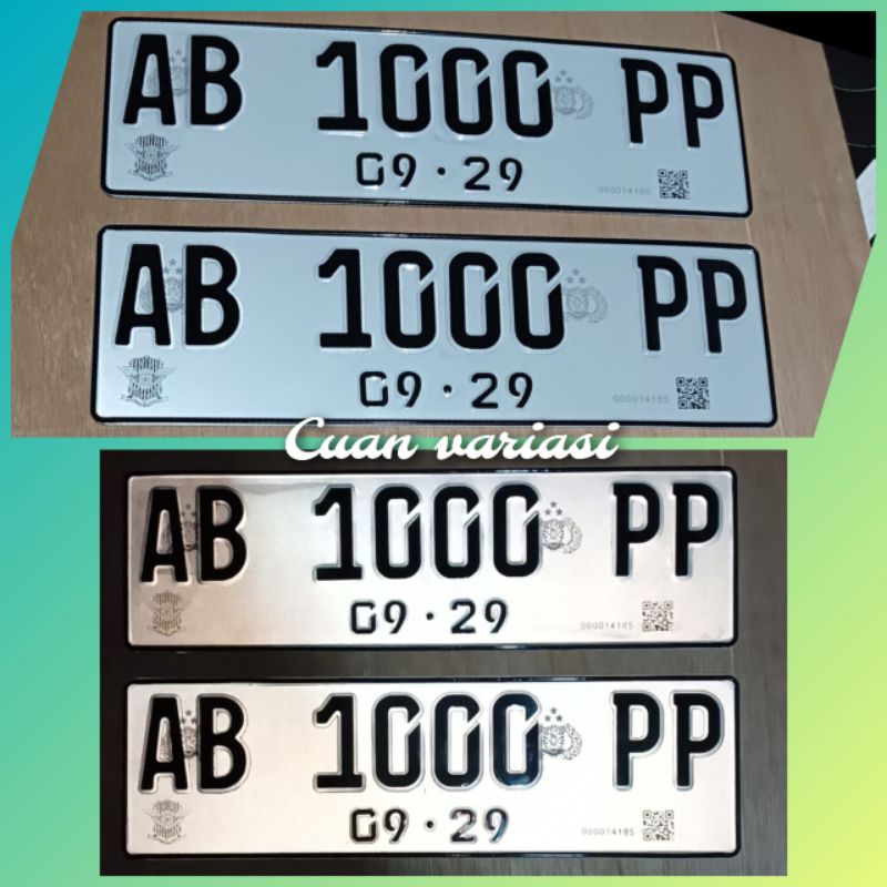 Jual reflektif putih barcode QR 1pasang depan belakang | Shopee Indonesia