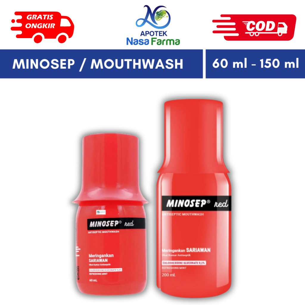 Jual Minosep RED Obat Kumur Antiseptik Sakit Gigi Gusi Bengkak | Shopee ...