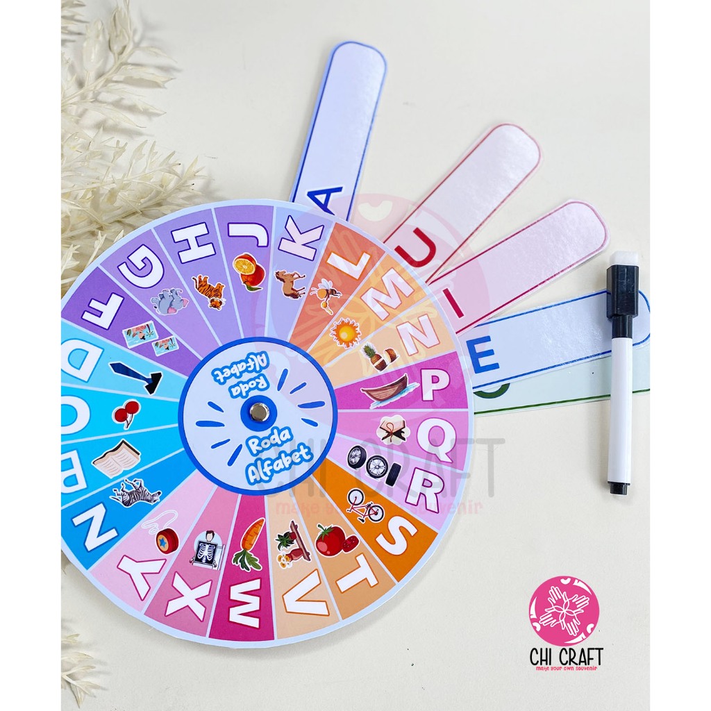 Jual Roda Baca Putar Alfabet huruf mainan edukasi anak Belajar ...