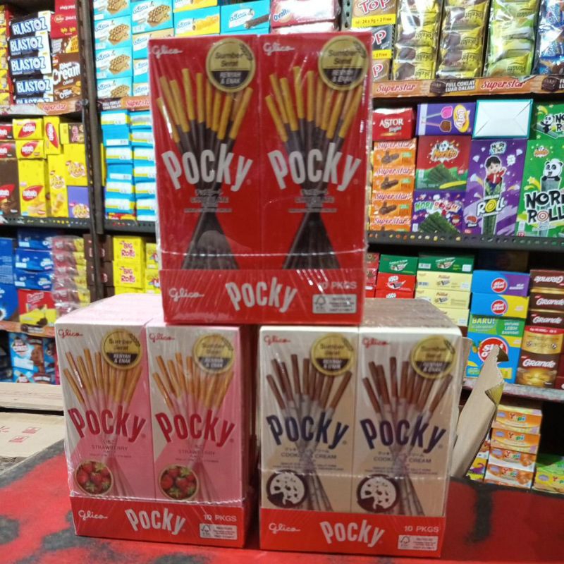 Jual POCKY MINI 1 pack isi 10 x 20gr | Pocky stoberi | pocky cookiez n ...