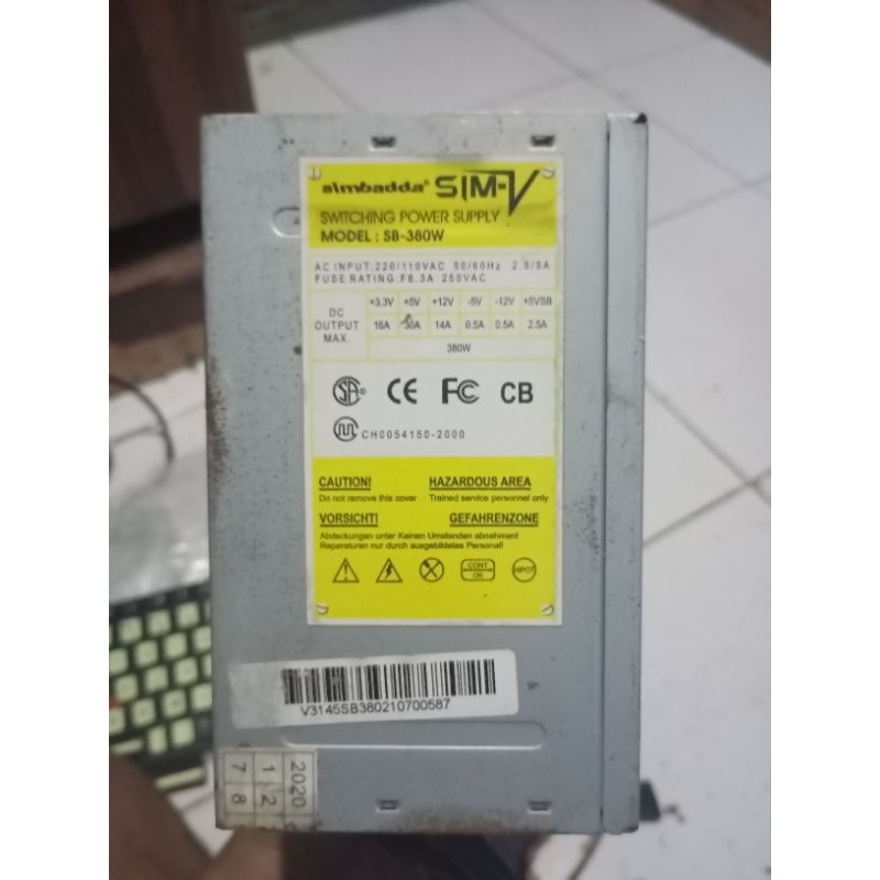 Jual Psu pc simbada sim-v 380w | Shopee Indonesia