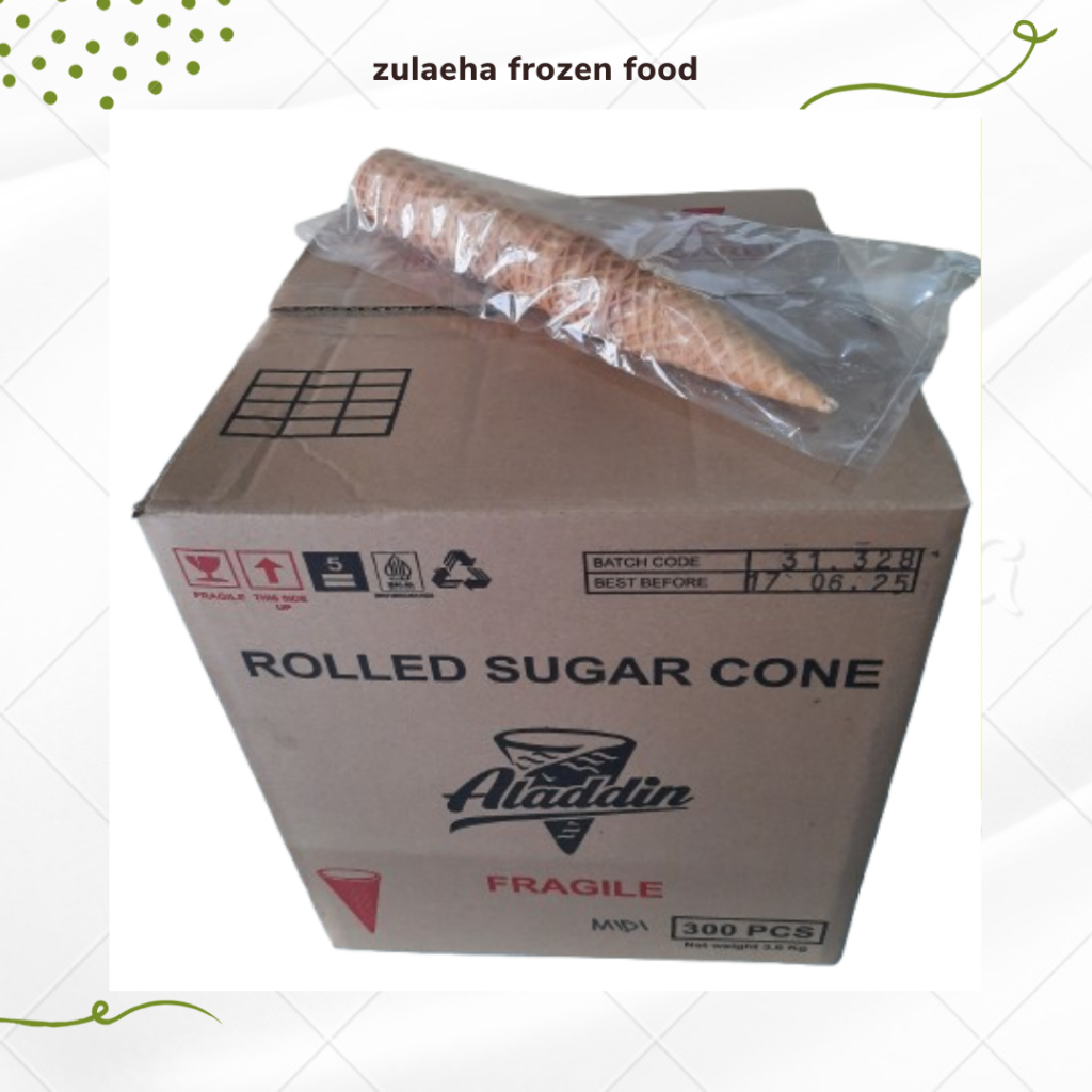 Jual Cone Es Krim Aladdin Rolled Sugar Cone Ice Cream Waffle MIDI ...