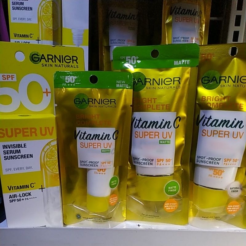 Jual Garnier Sunscreen SPF 50+ PA+++ Matte 15ml | Matte 30ml | Natural ...